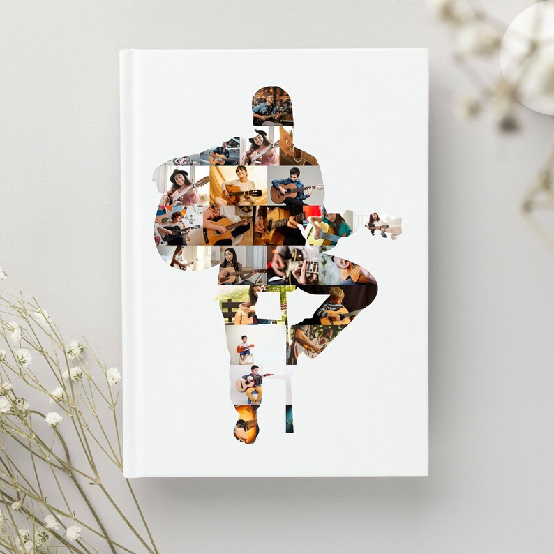 Guitar Collage Canva Frame: Musician Photo Template (digital Download ...