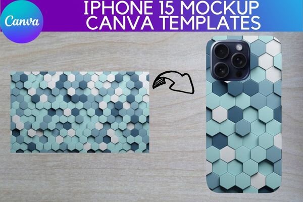 IPhone 15 Pro Max Case Mockup: Drag & Drop Canva Template (digital ...