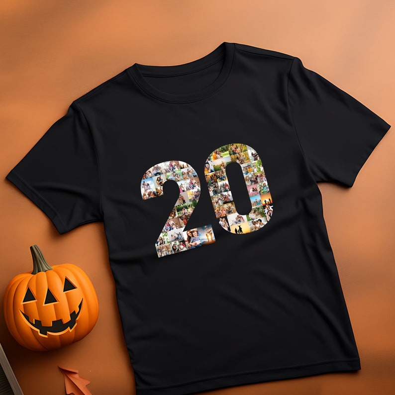 20 Twenty Number Collage Canva Frame Template,editable Canva for a ...