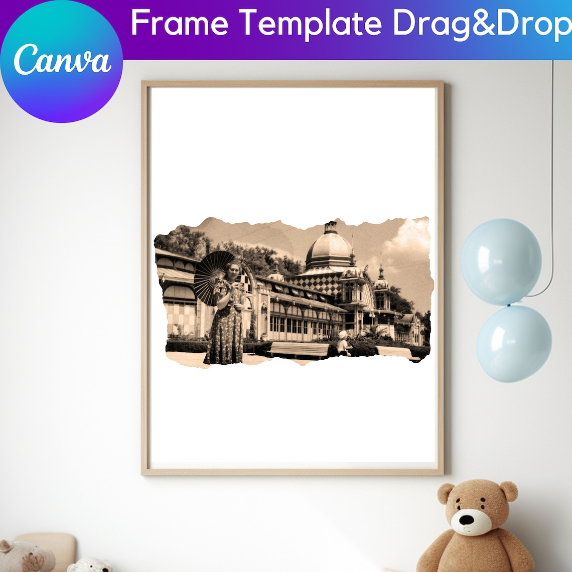 16 Torn Paper Border Canva Frames Bundle,easy Drag and Drop,editable ...