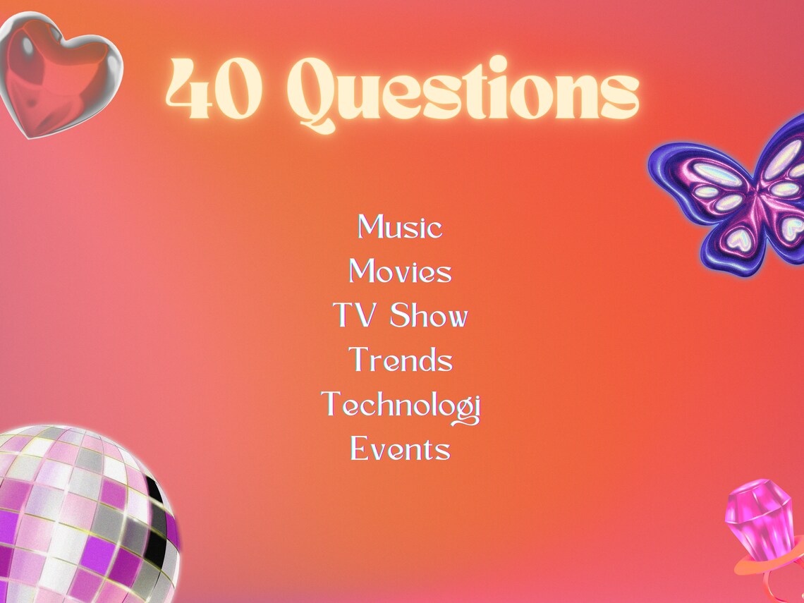 2000s Party Game | Y2K Party | Y2K Music Game | 2000s TV Shows Trivia ...