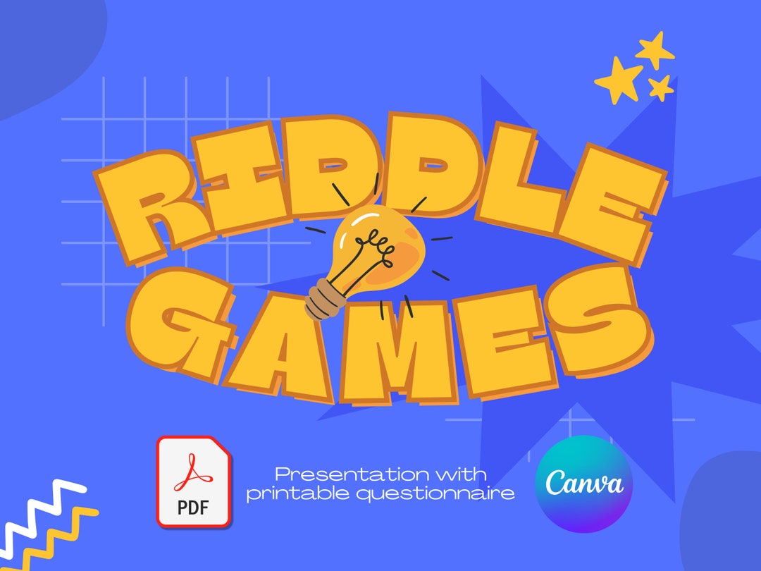 Riddle Game | Printable Riddle Games | Riddle Trivia Game | Riddles for ...