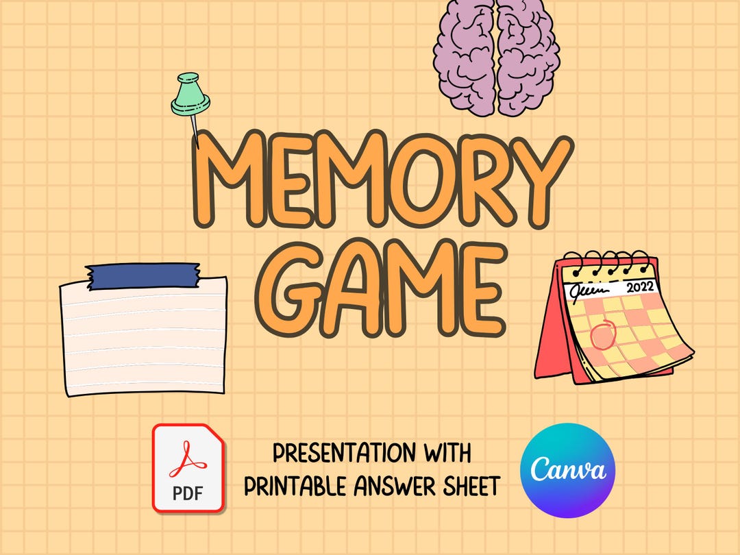 Editable Memory Trivia Quiz: Fun Game Night Presentation (digital ...