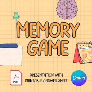 Memory Game | Picture Game | Memory Trivia Quiz Presentation | Fun Game ...