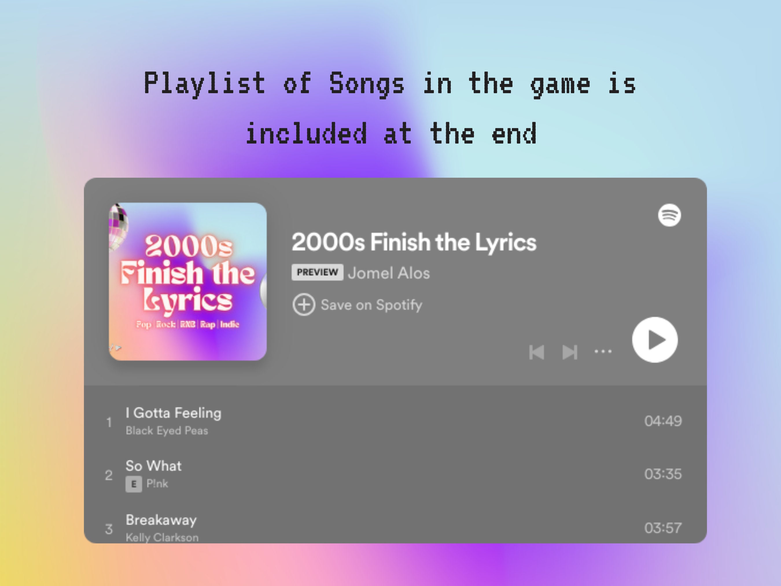 Y2K Finish the Lyrics Game: 2000s Song Trivia (digital Download) - Etsy