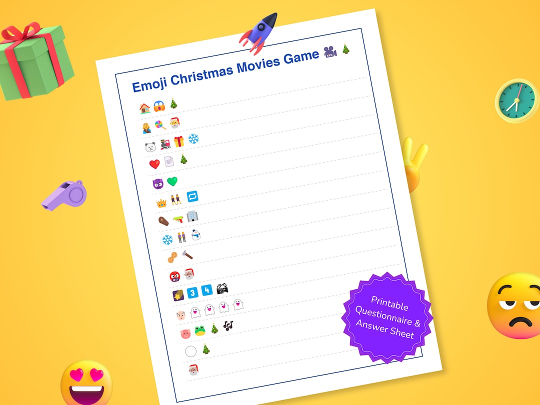 Christmas Movie Game Holiday Movie Game Holiday Movie Emoji Game ...