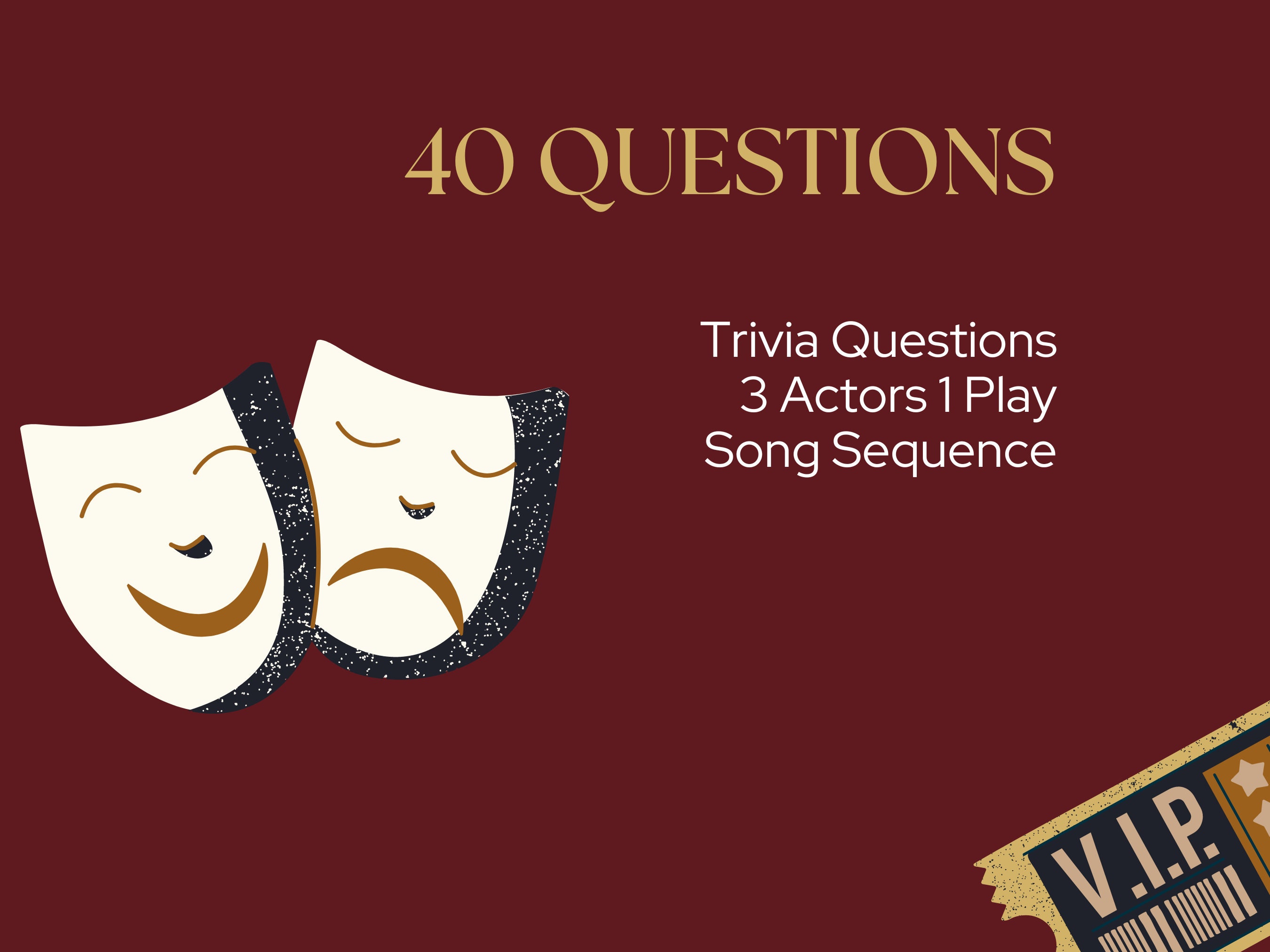 Musical Theater Trivia Game: Party Quiz (digital Download) - Etsy