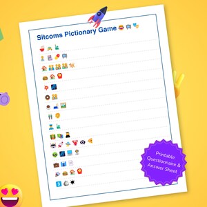 Sitcoms Game | Comedy TV Series Emoji Pictionary | TV Series Game ...