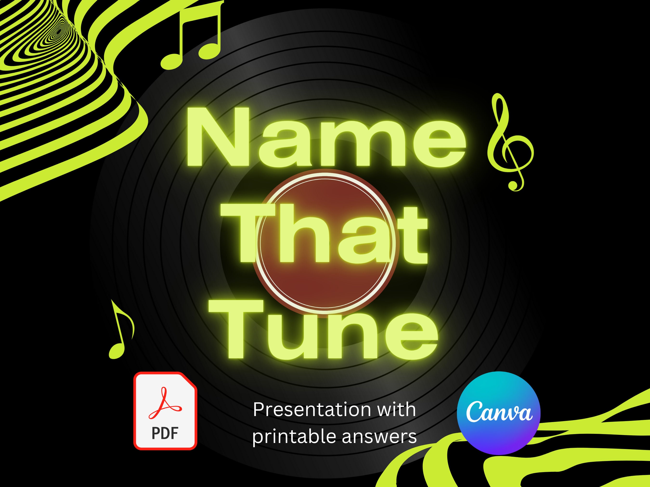 Name That Tune: Song Trivia Game (digital Download) - Etsy