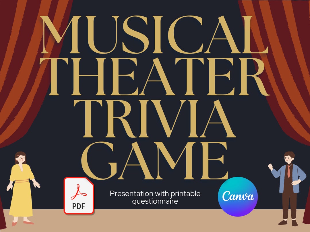 Musical Theater Trivia Game: Party Quiz (digital Download) - Etsy