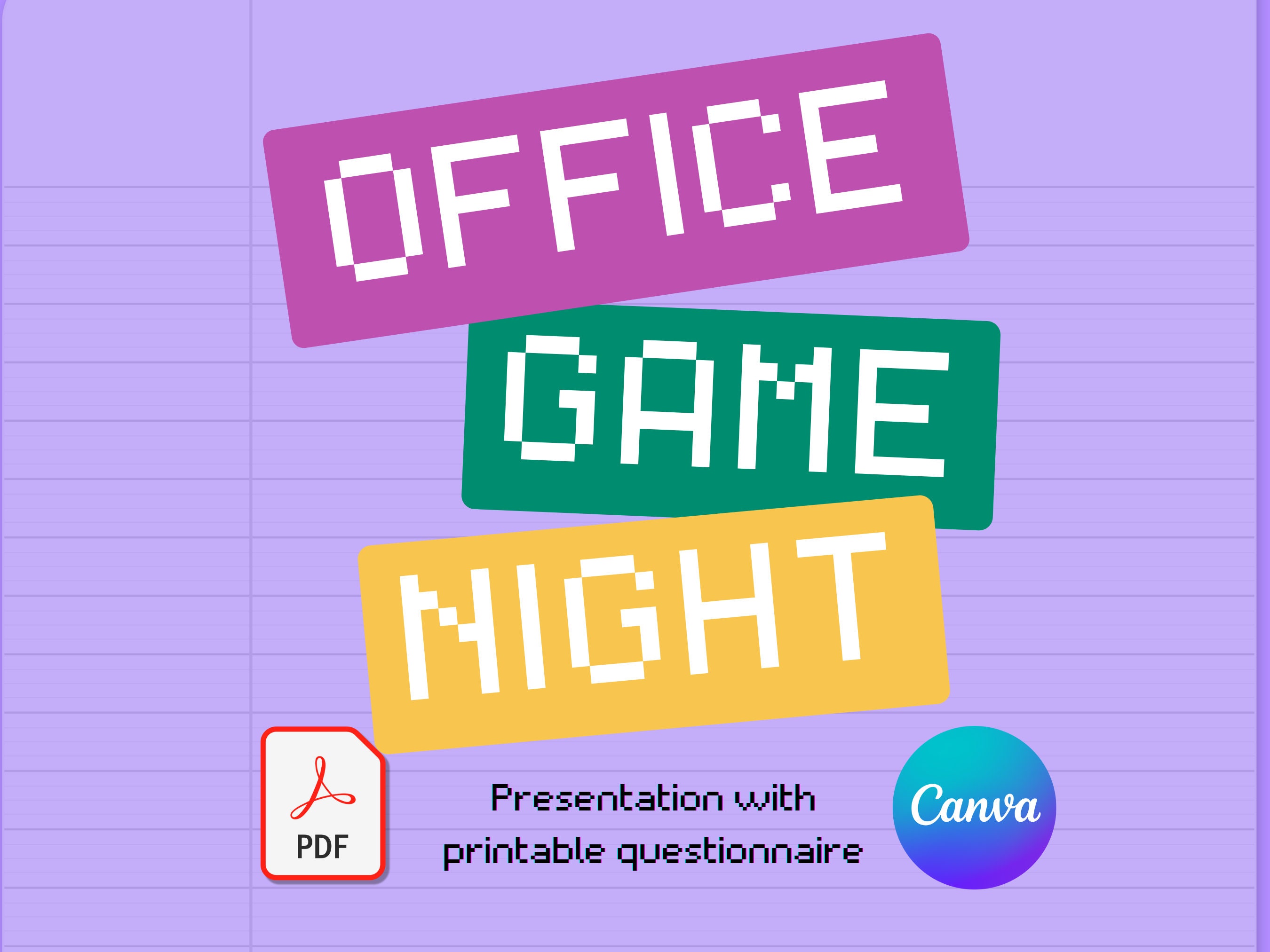 Office Party Games Printable Office Game Fun Office Work Game Virtual ...