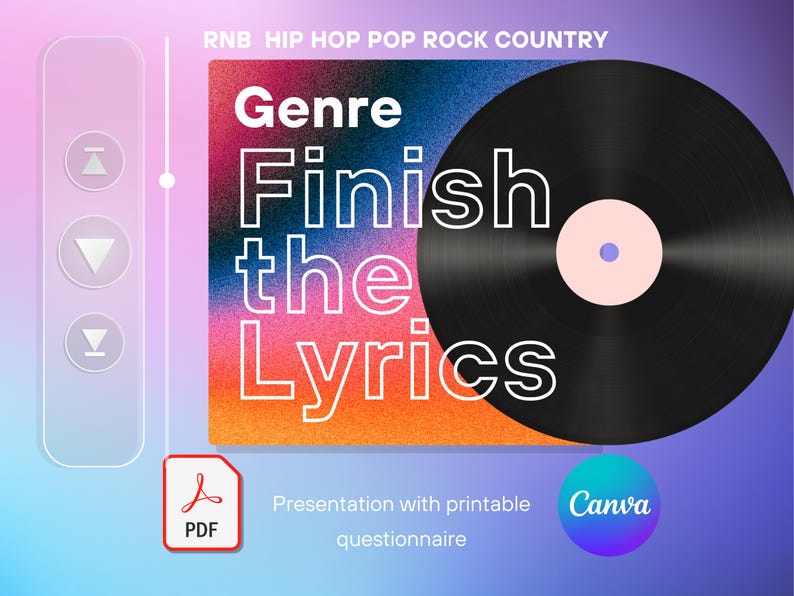 Finish the Song Lyrics Game | Hip Hop, Rock, Pop, Rnb/soul, Country ...