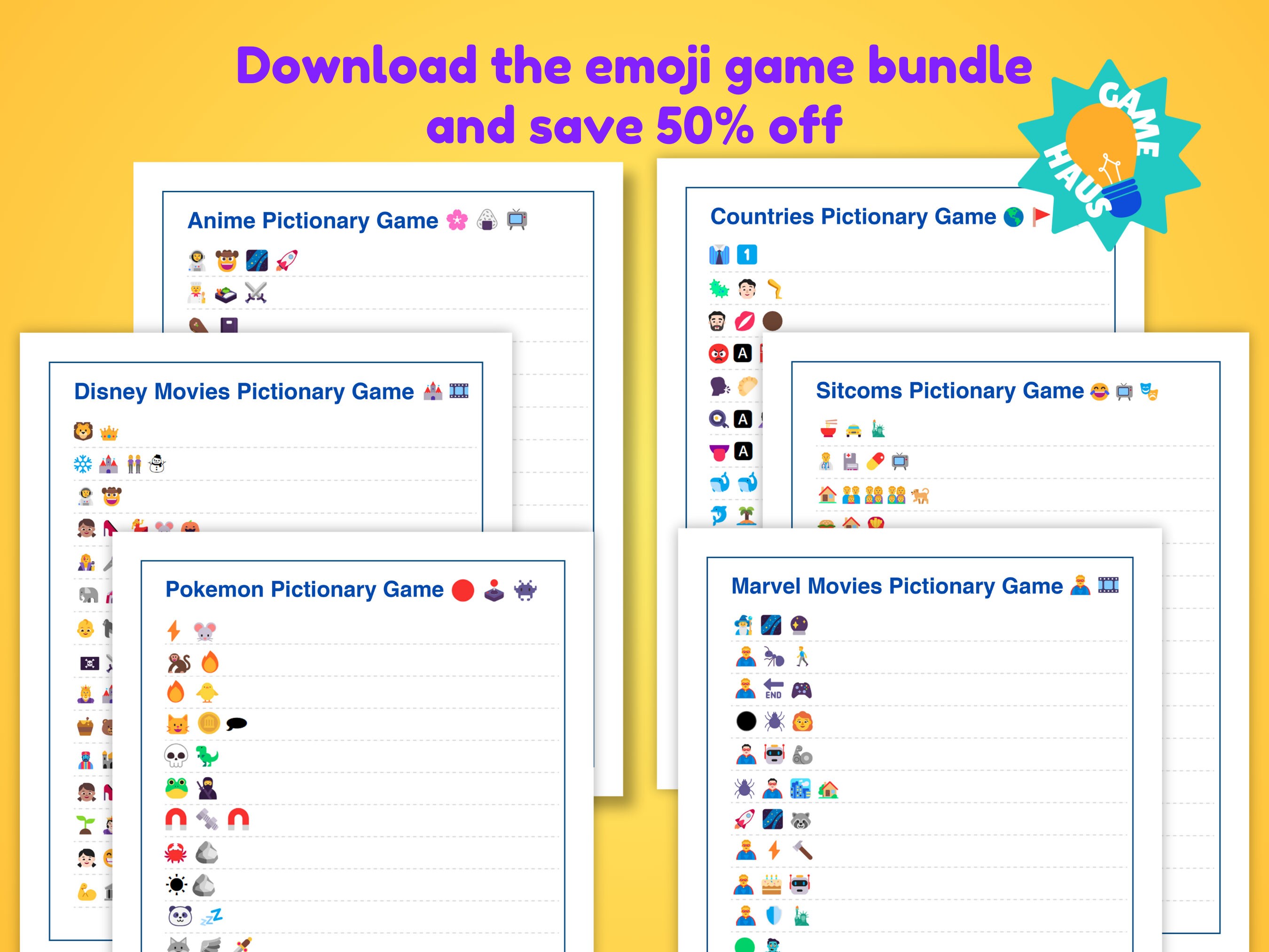 Sitcoms Game | Comedy TV Series Emoji Pictionary | TV Series Game ...