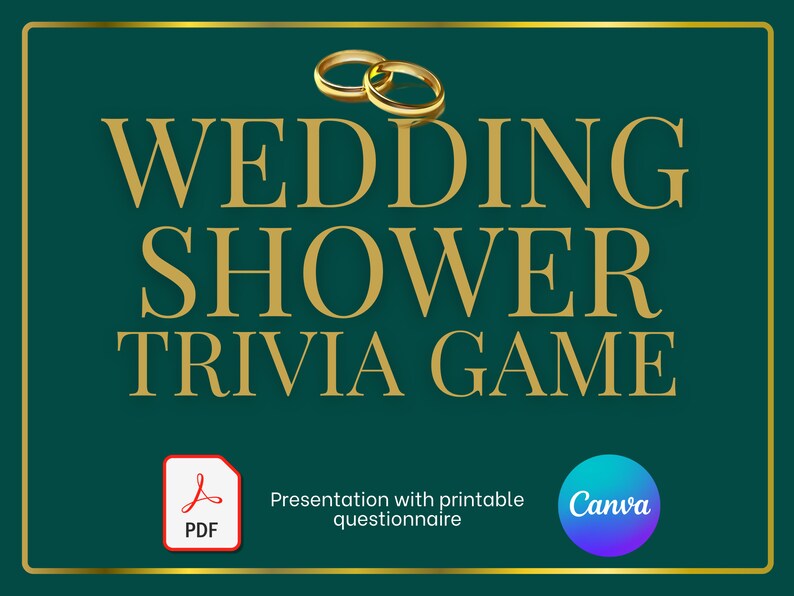 Wedding Shower Game | Bridal Shower Game | Wedding Printable Game ...