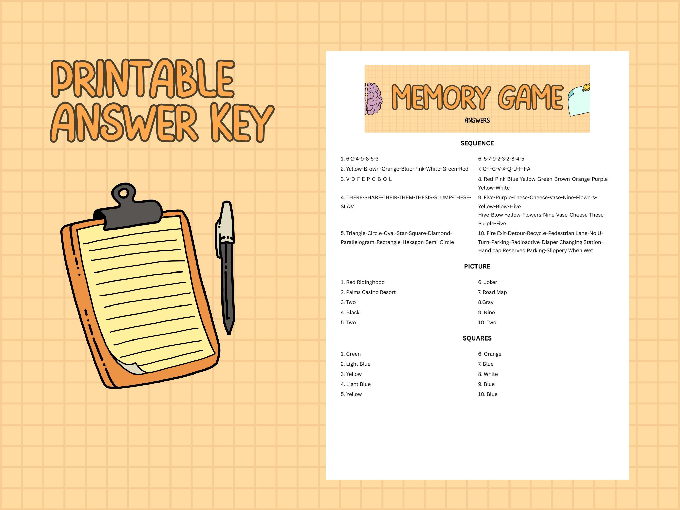 Editable Memory Trivia Quiz: Fun Game Night Presentation (digital ...