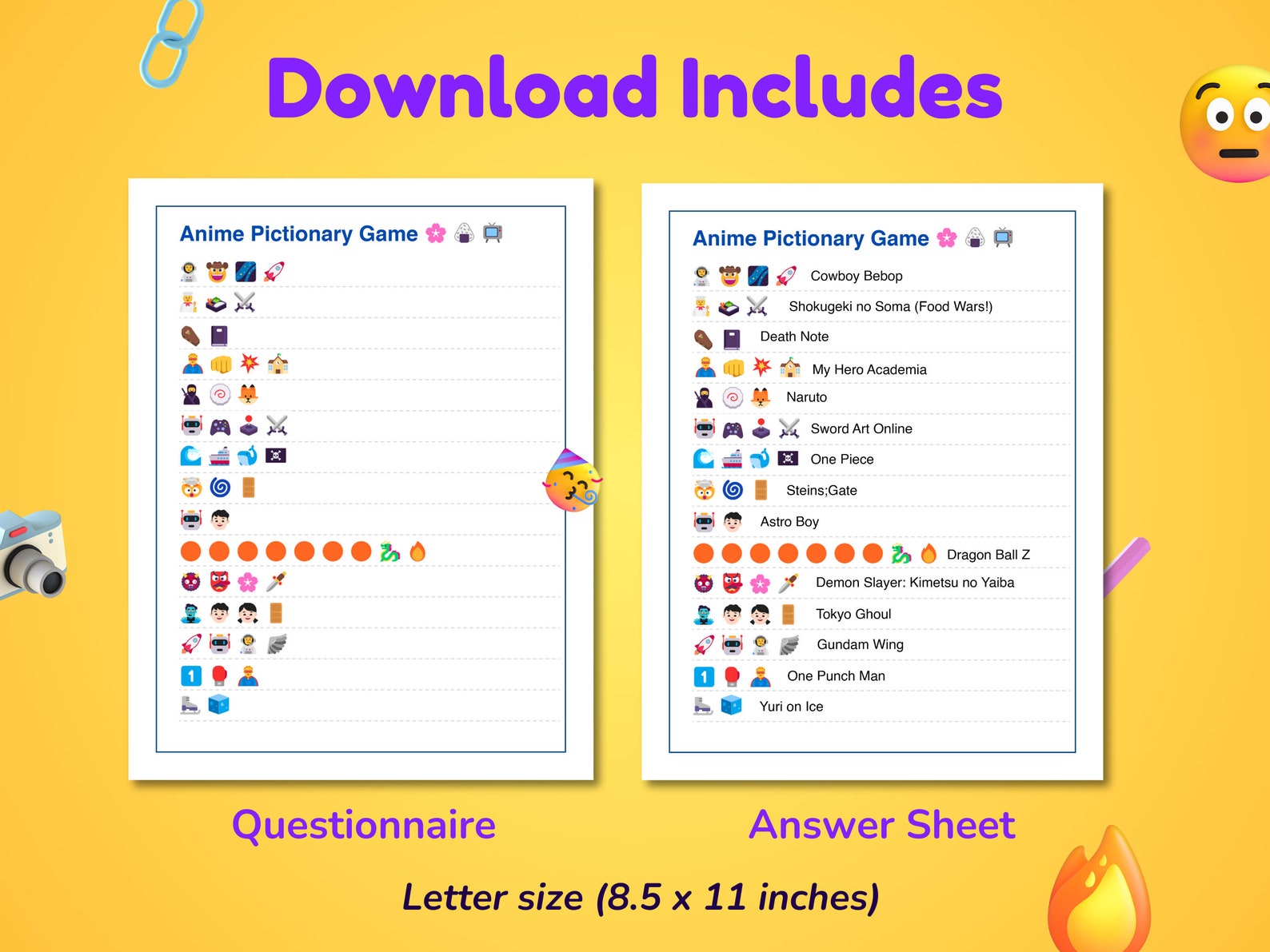 Anime Emoji Game | Anime Trivia Game | Anime Quiz | Anime Character ...