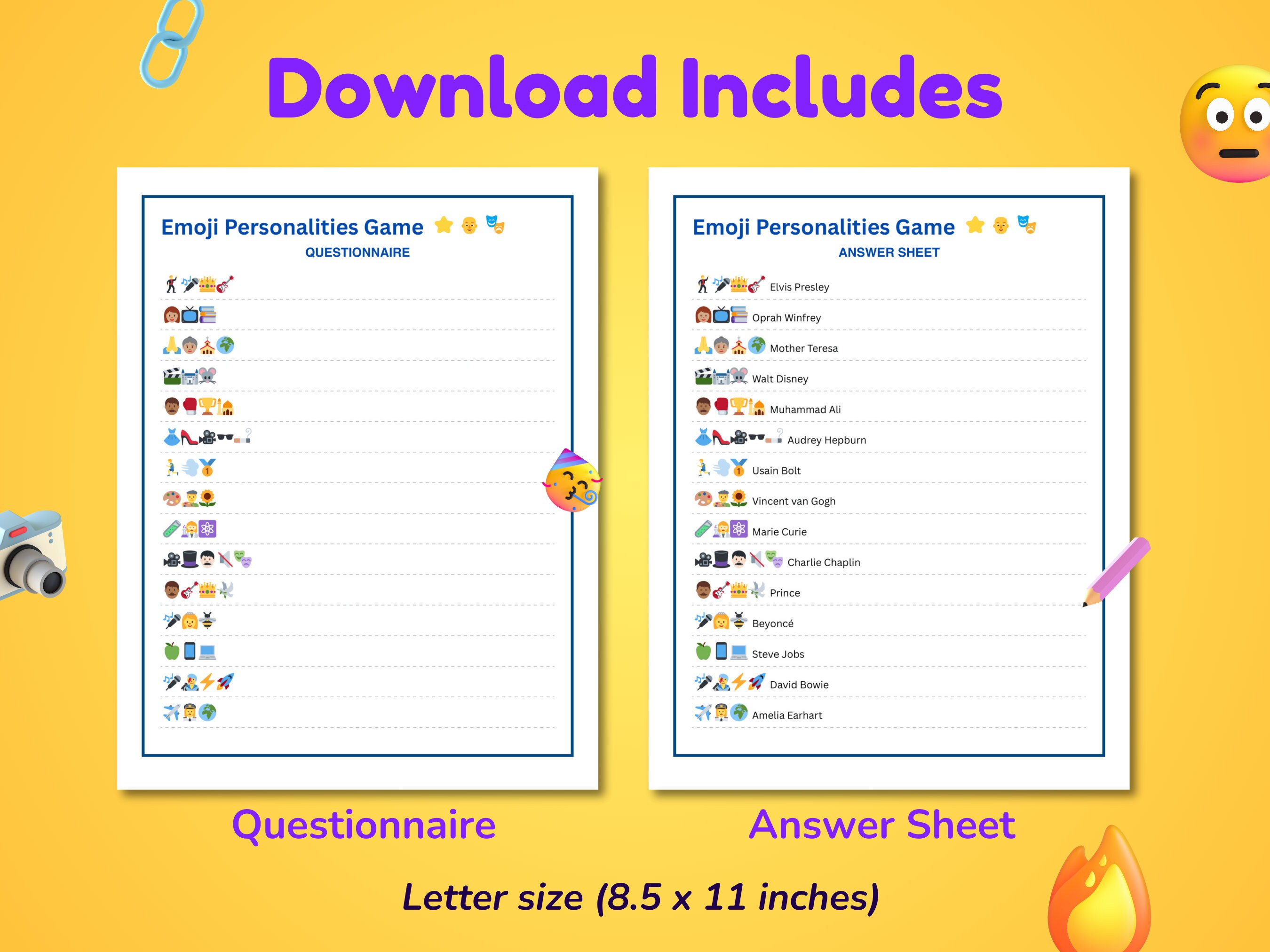 Celebrity Guessing Game Name the Celebrity Emoji Celebrity Game Emoji ...