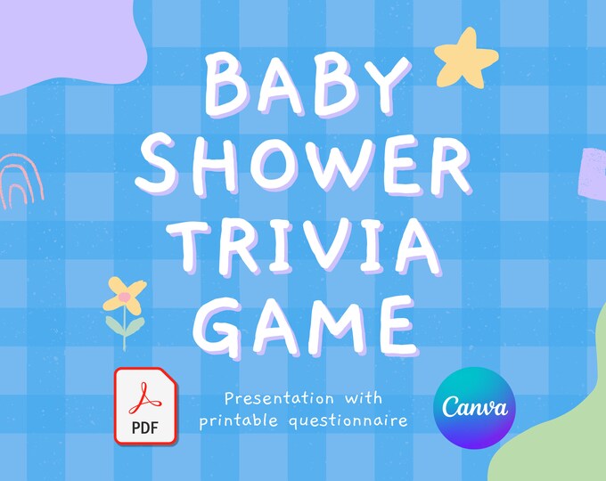 Baby Shower Trivia Game: Fun Printable Quiz (digital Download) - Etsy ...