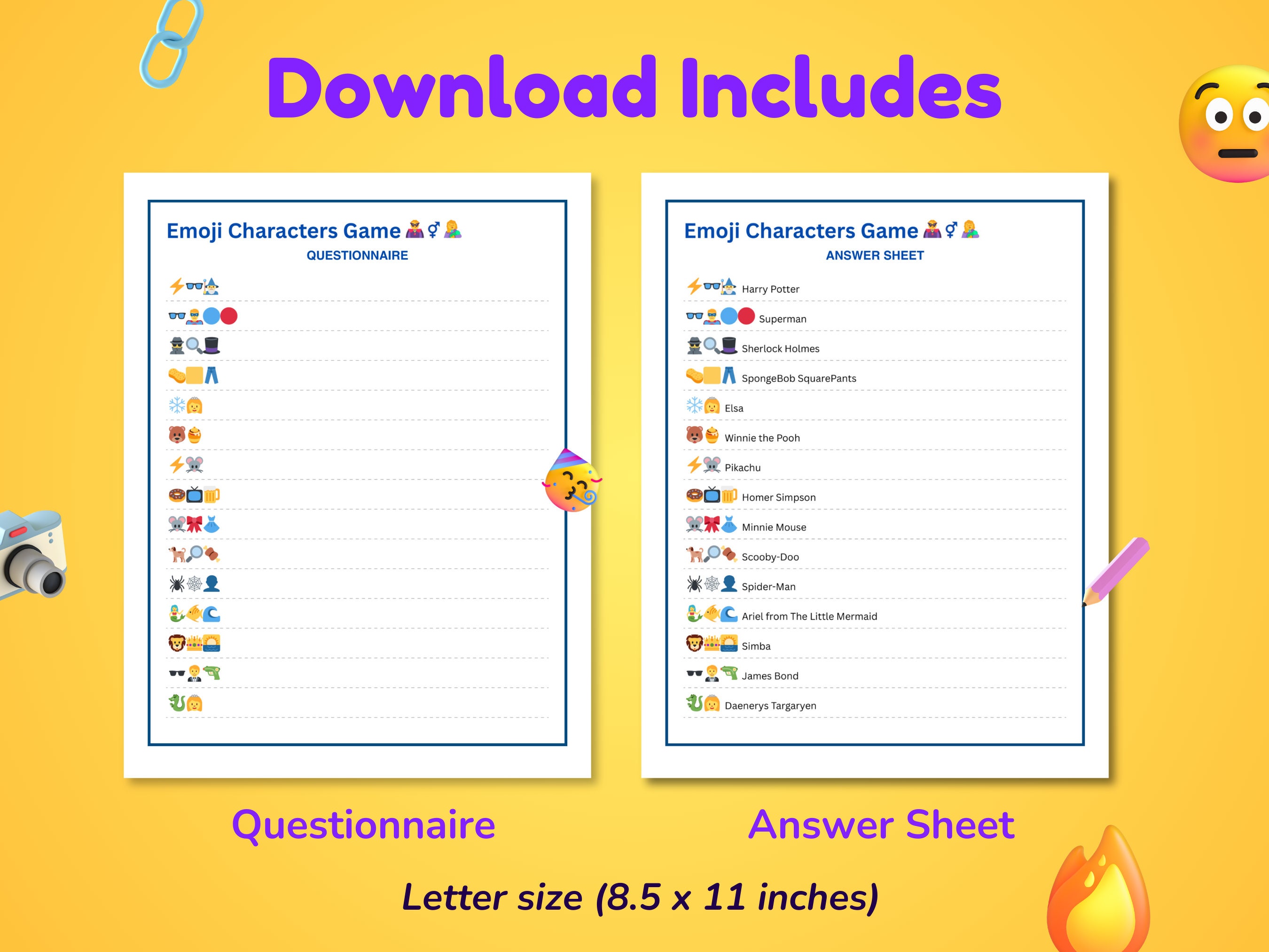 Emoji Characters Trivia Emoji Characters Game Guess the Character Emoji ...