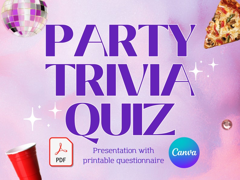Trivia Party Games Printable Party Games Party Games Bundle Adult Party ...