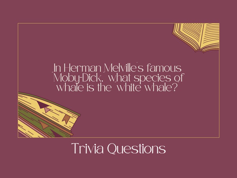 Book Club Trivia Game: Novel Quiz (printable PDF) - Etsy
