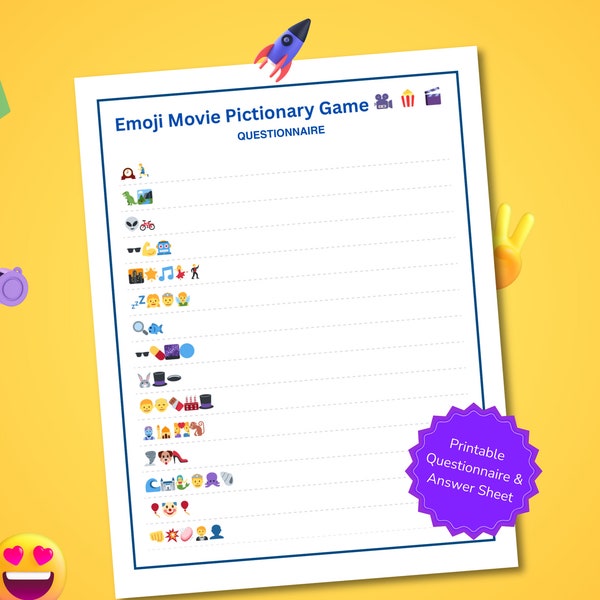 Emoji Movie Pictionary - Etsy