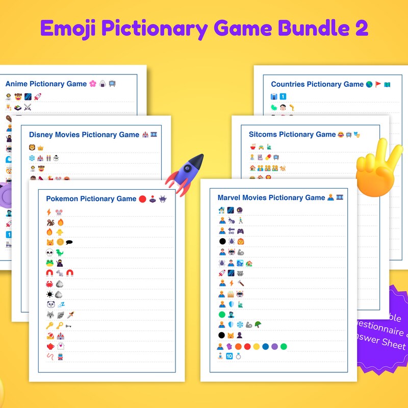 Emoji Movie Pictionary - Etsy