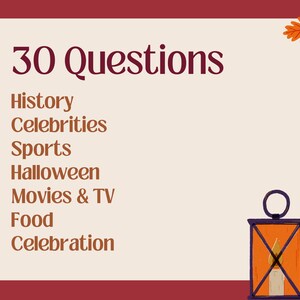 October Trivia Quiz | October Trivia Game | October Quiz | Party Game ...
