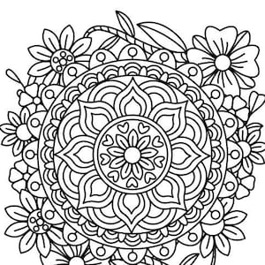 30 Pages Mandala Coloring Pages - Etsy
