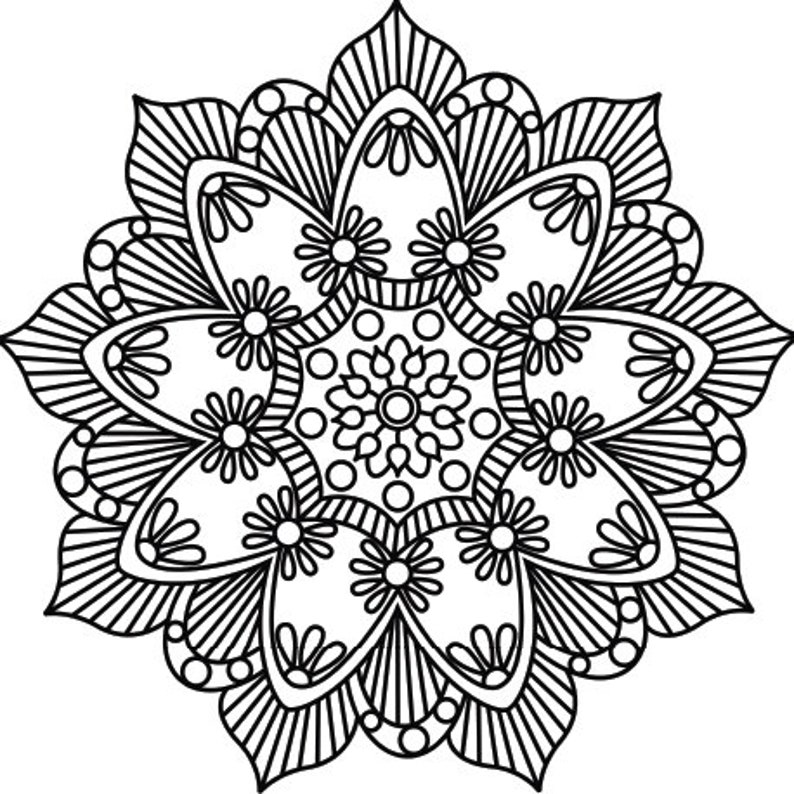 30 Pages Mandala Coloring Pages - Etsy