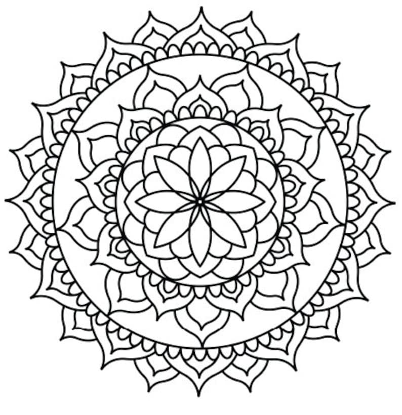 30 Pages Mandala Coloring Pages - Etsy