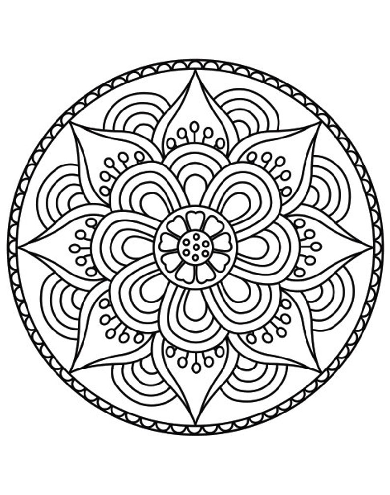 30 Pages Mandala Coloring Pages - Etsy