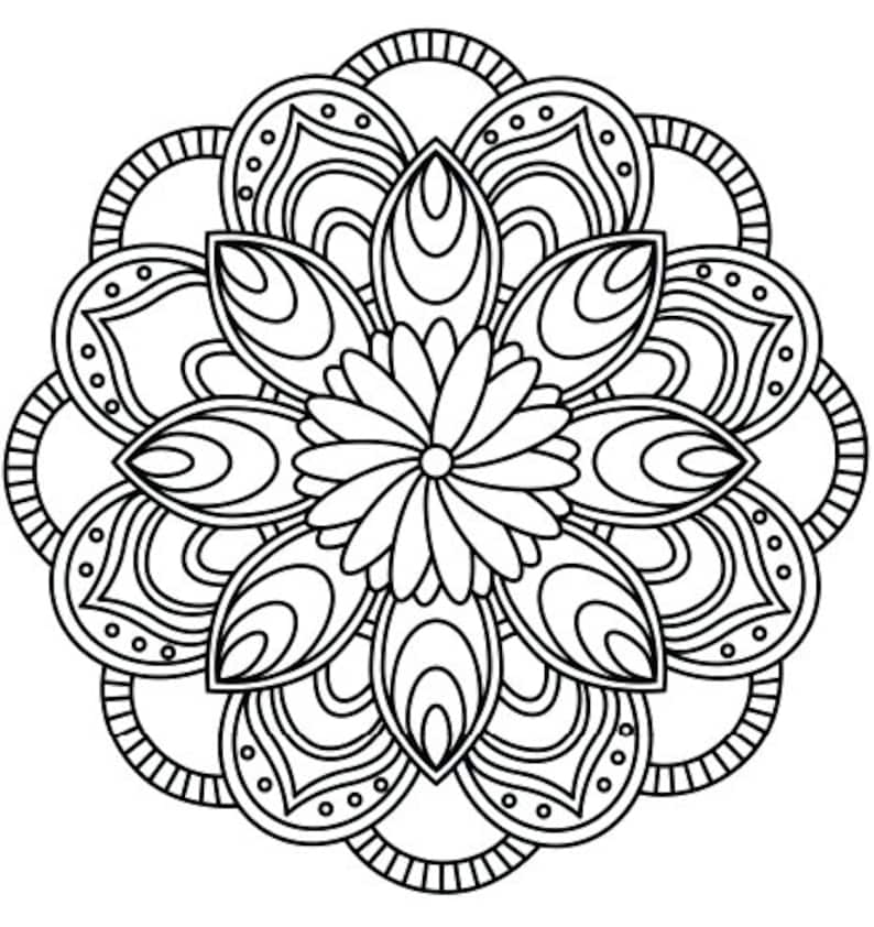 30 Pages Mandala Coloring Pages - Etsy