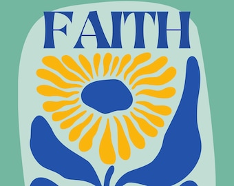 Aesthetic Christian Poster Merch Prints Floral Faith Scripture Ready to ...