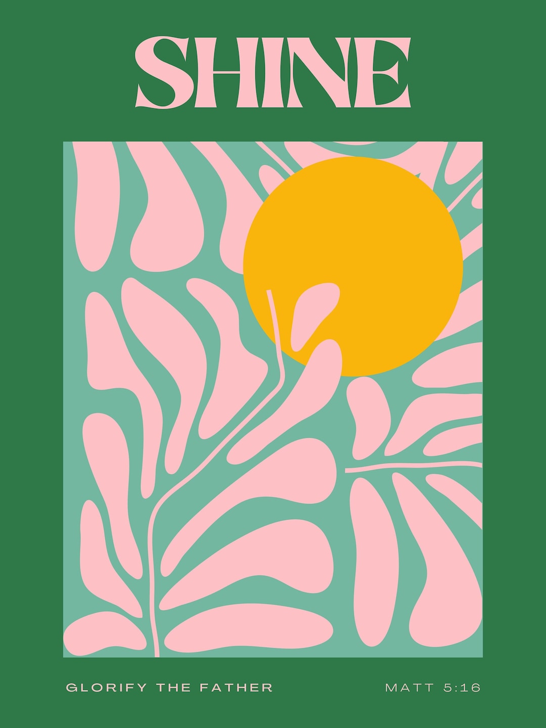 Aesthetic Christian Poster Merch Prints Floral Faith Scripture Ready to ...