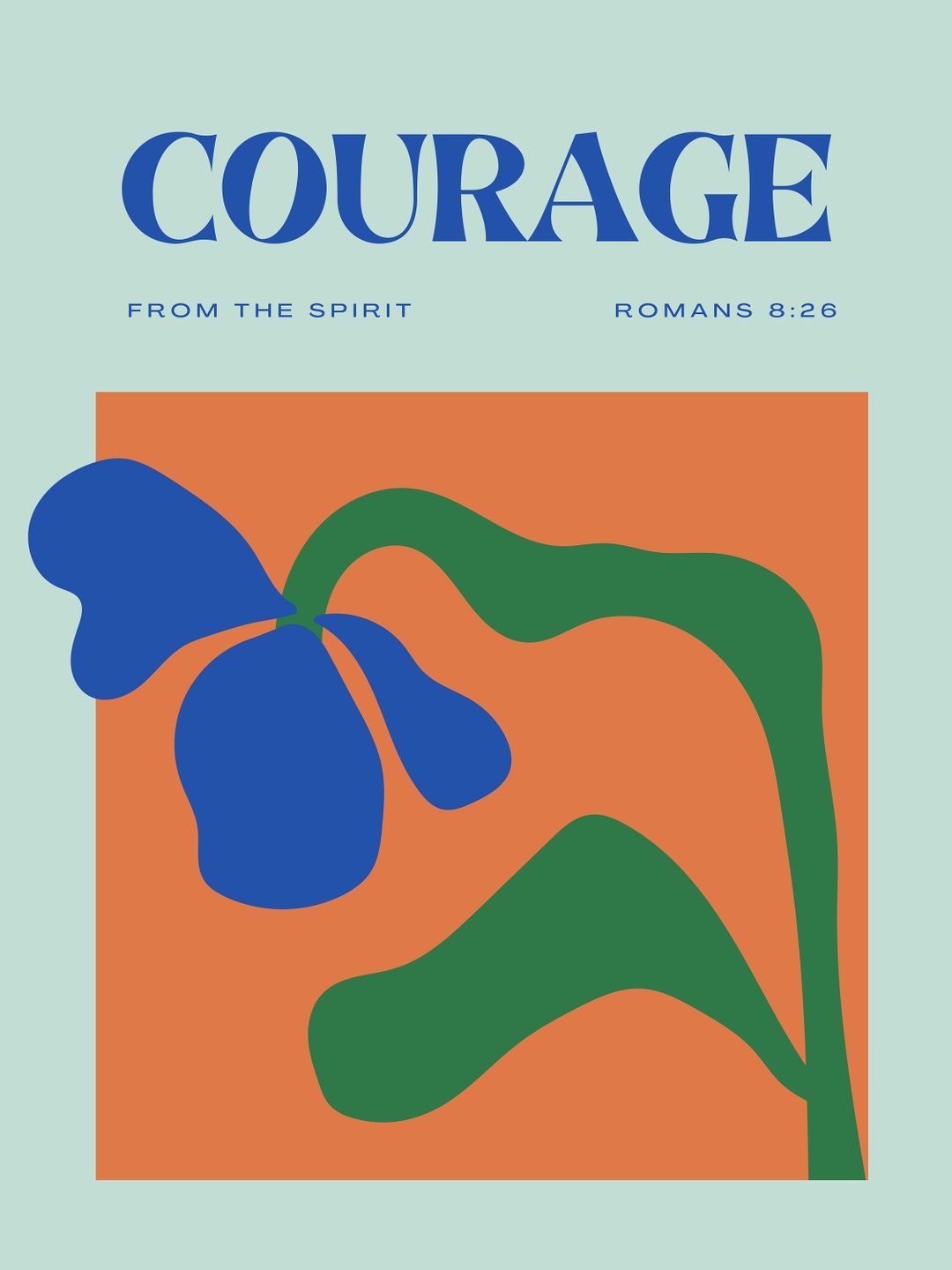 Aesthetic Christian Poster Merch Prints Floral Faith Scripture Ready to ...