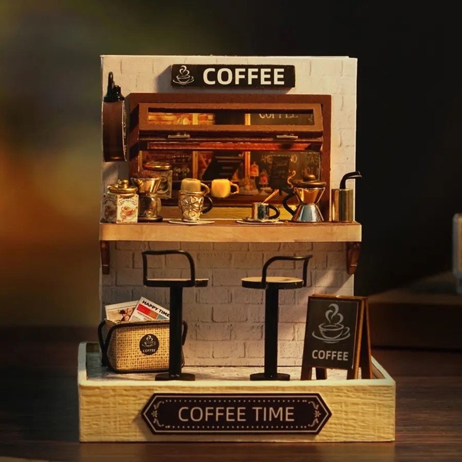 DIY Miniature Coffee Shop Kit - Etsy
