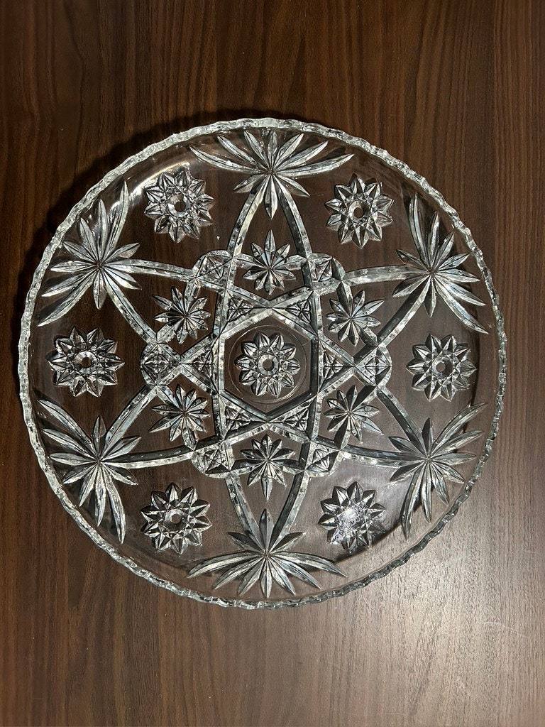 Anchor Hocking star of David Glass Platter - Etsy