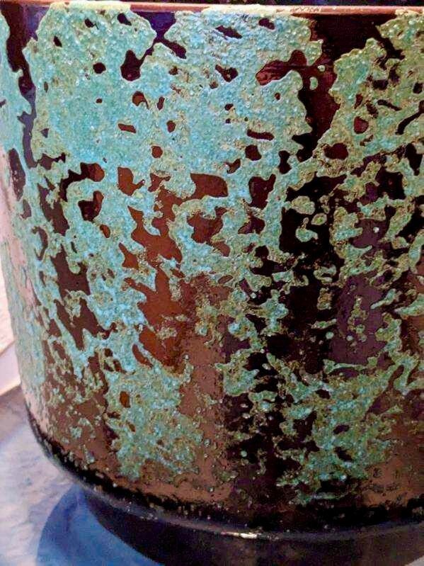 MCM Lava Drip Glazed Ceramic Planter - Etsy