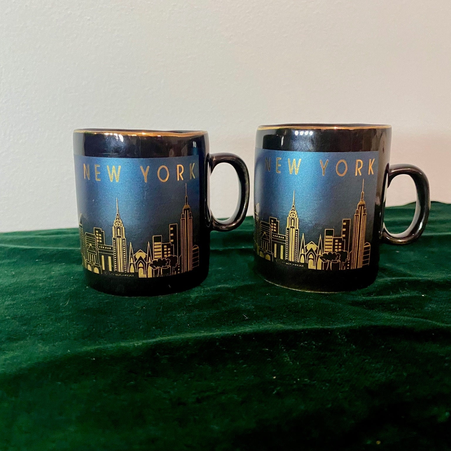 New York City Twin Towers Skyline Cappuccino Mug Set - Etsy