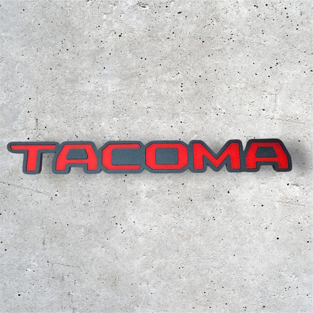 Toyota Tacoma Acrylic Badge Emblem With 3M Auto Grade Adhesive 8.5" X 1 ...