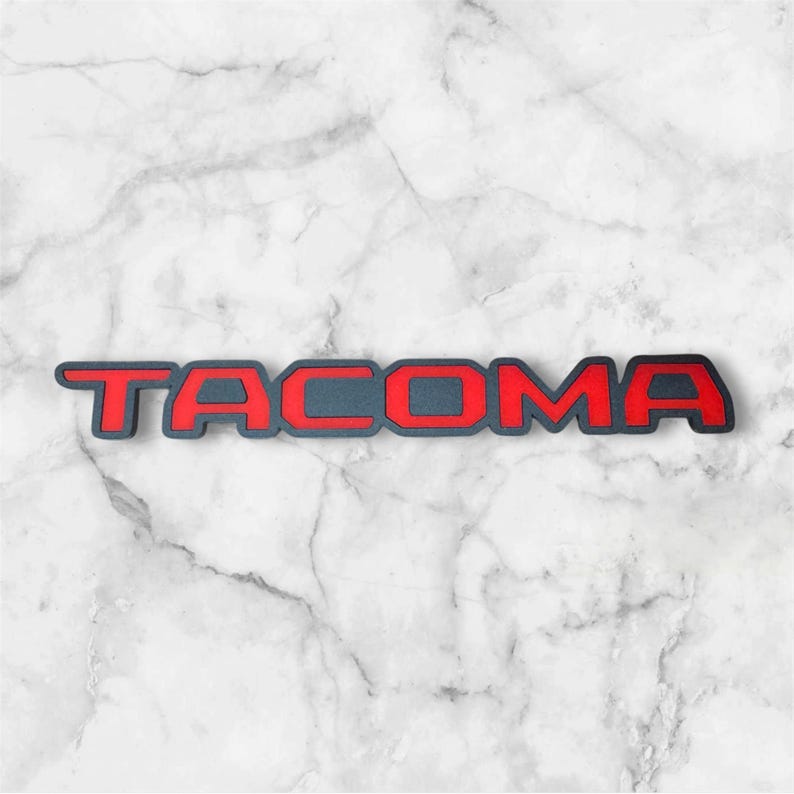 Toyota Tacoma Acrylic Badge Emblem With 3M Auto Grade Adhesive 8.5" X 1 ...
