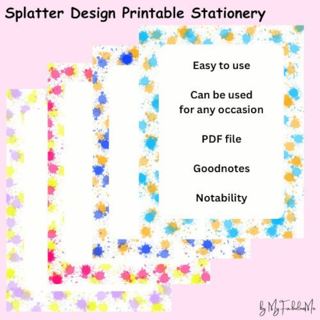 Splatter Paint Colorful Borders Frames Clip Art Bundle 35 Digital File ...