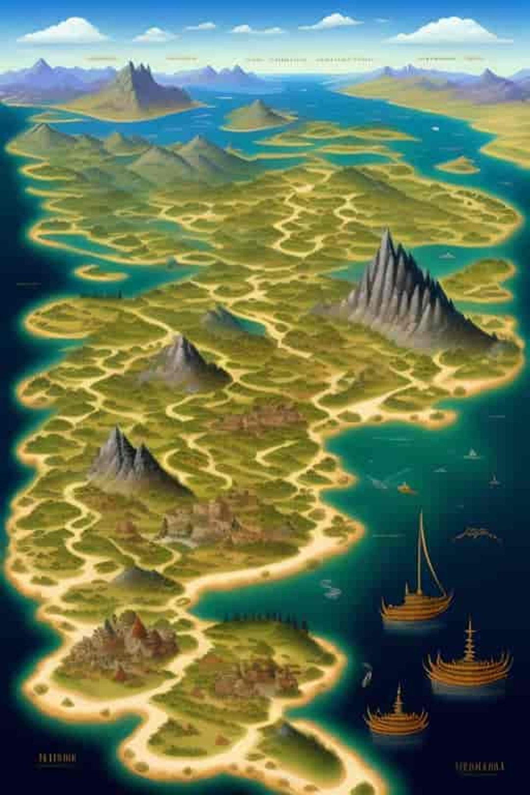 Craft a Beautiful Detailed Map of a Fictional Fantasy World. - Etsy ...