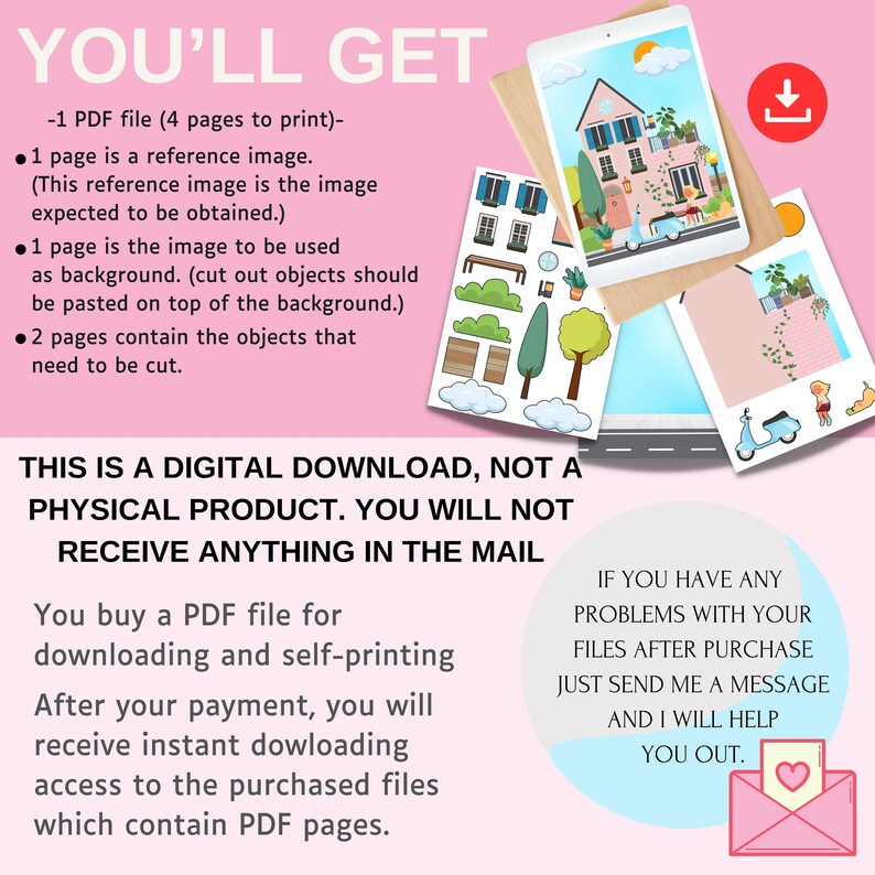 DIY Cut and Paste Printable Paper Craft Activities for Kids - Etsy ...