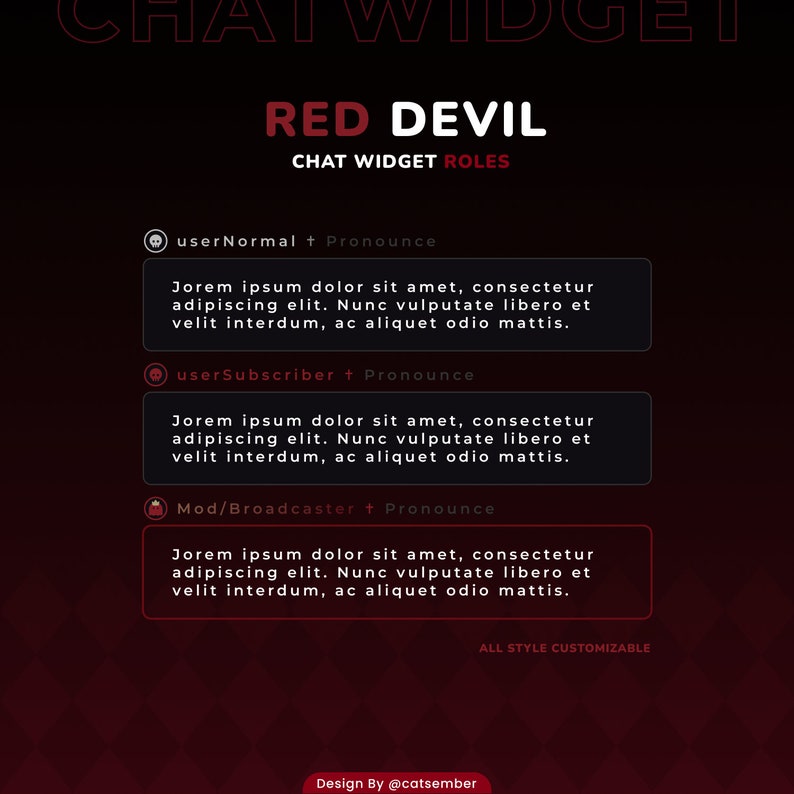 Red Devil Chat Widget | Twitch Chat Widget | Twitch Widget - Etsy