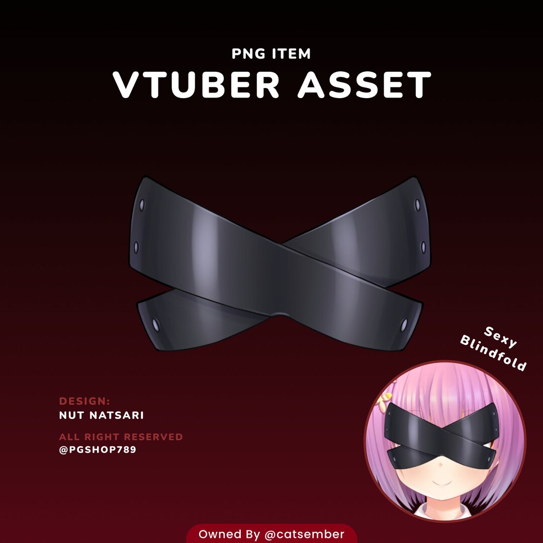 Vtuber Asset PNG Black Blindfold Prop Vtube Studio Sexy Blindfold - Etsy