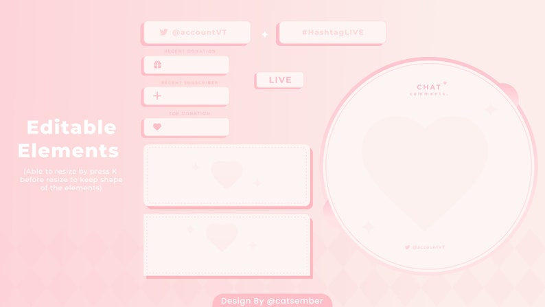 Fluffy Pink Overlays Pack - Etsy