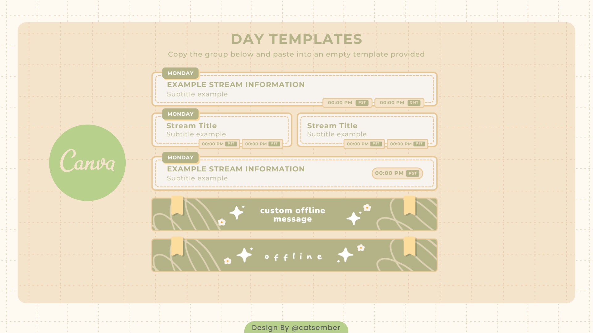 Stream Schedule Template - Notebook | Vtuber Schedule | Vtuber Assets ...