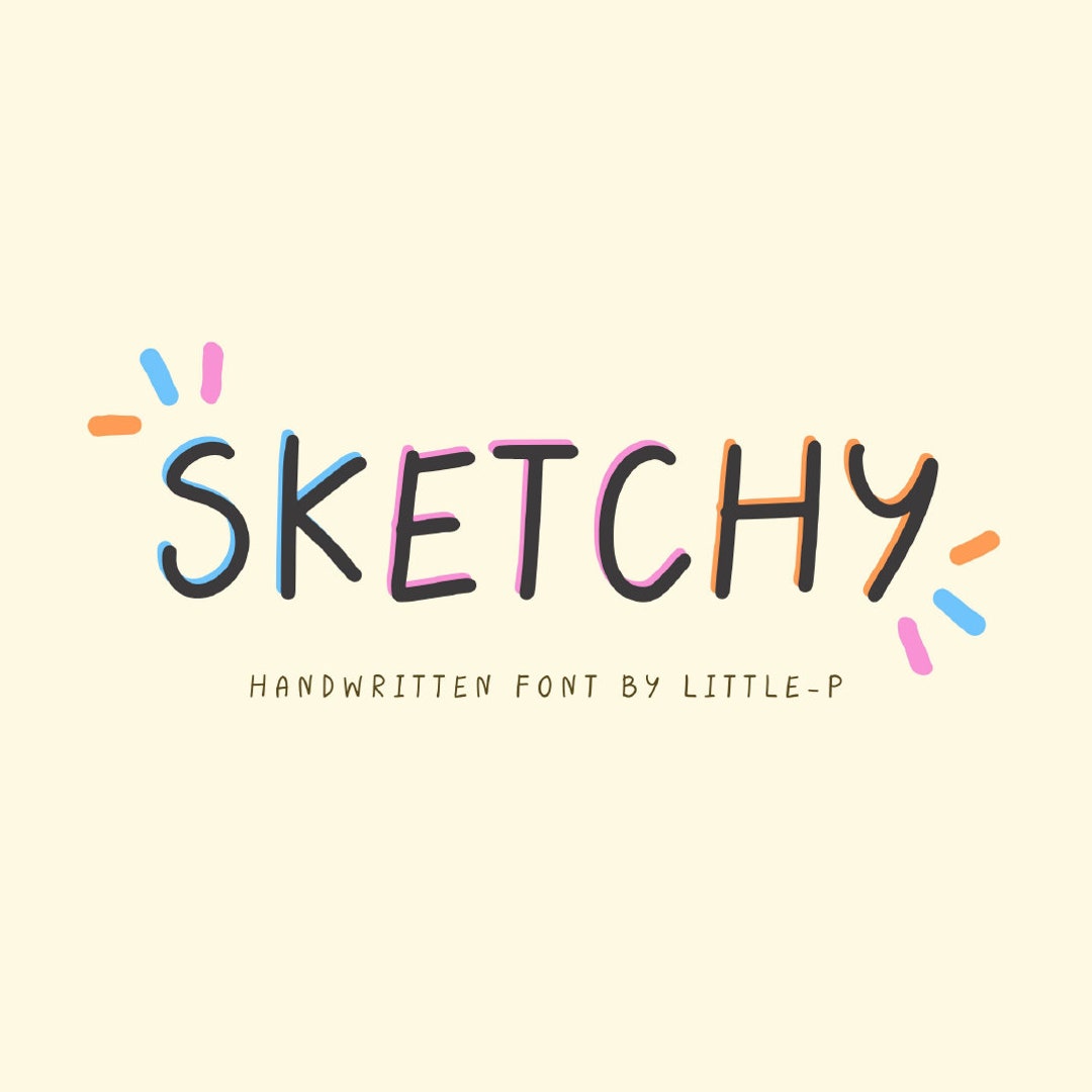 SKETCHY Font, Handwritten Fonts, Planner Fonts, Digital Notes Font ...